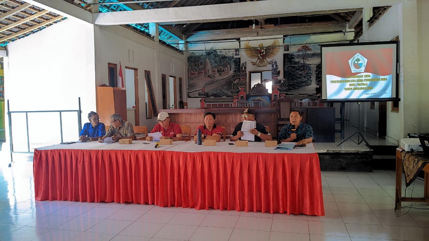 Musyawarah Desa Penetapan Peraturan Desa Tentang RKP Desa Tahun 2026 ...